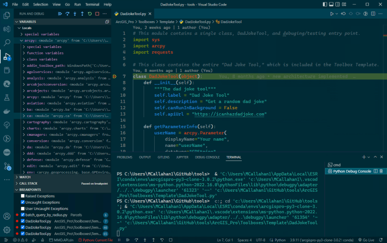 Configuring VS Code for ArcPy/ArcGIS Pro development – Matt Callahan's ...